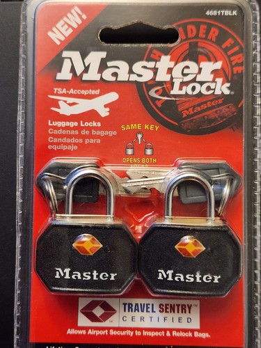 Master Lock 4681TBLK Keyed Alike Luggage Lock 2-PACK | eBay