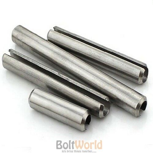 M4 / 4mm STAlNLESS STELL SLOTTED SPRING TENSION PINS SELLOCK ROLL PINS ...