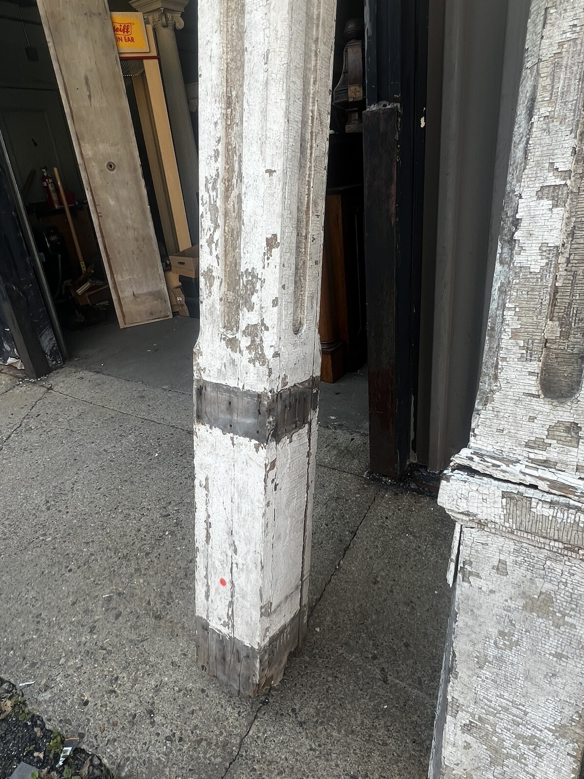 3 - c1870 vintage Victorian square fluted porch piers 9’ tall x 8” sq ...