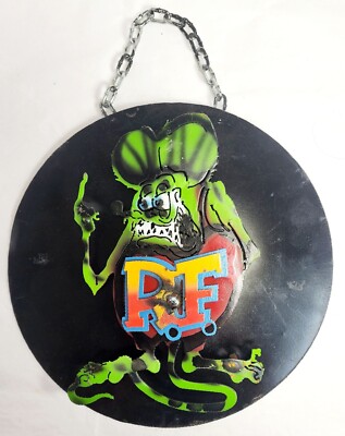 New 3D RAT FUNK CUSTOM HAND MADE METAL SIGN 12” DIAMETER | eBay