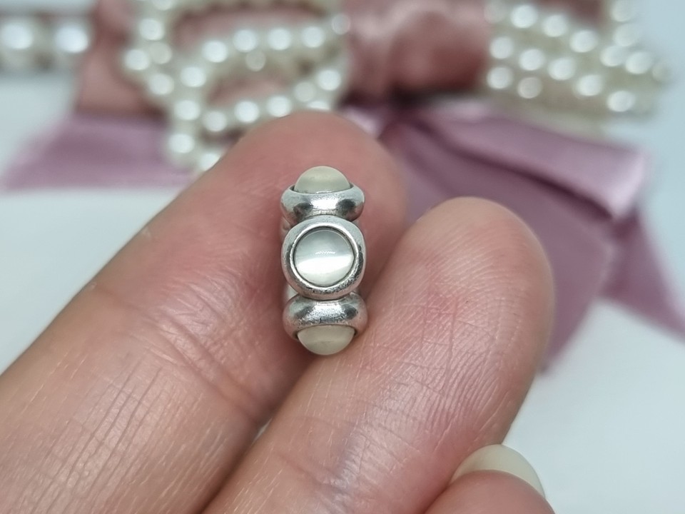 Genuine Pandora Moonstone Cabochon Spacer Charm 925 ALE 💕 R33a | eBay