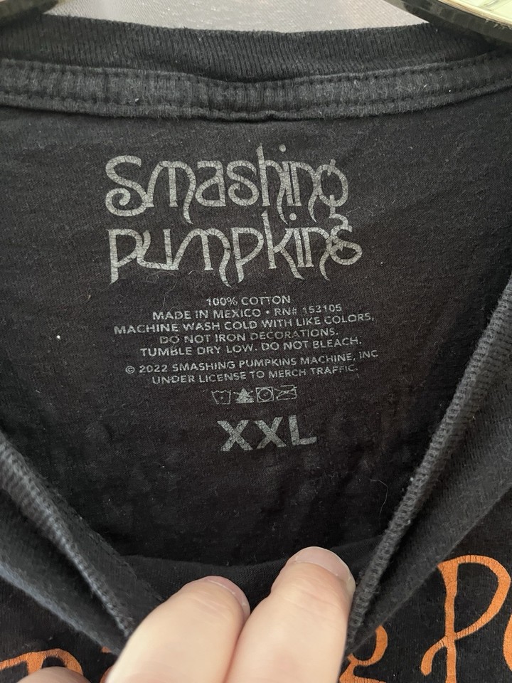 Smashing Pumpkins Shirt Mens XXL Black Cat Wedding Graphic Band Tee ...