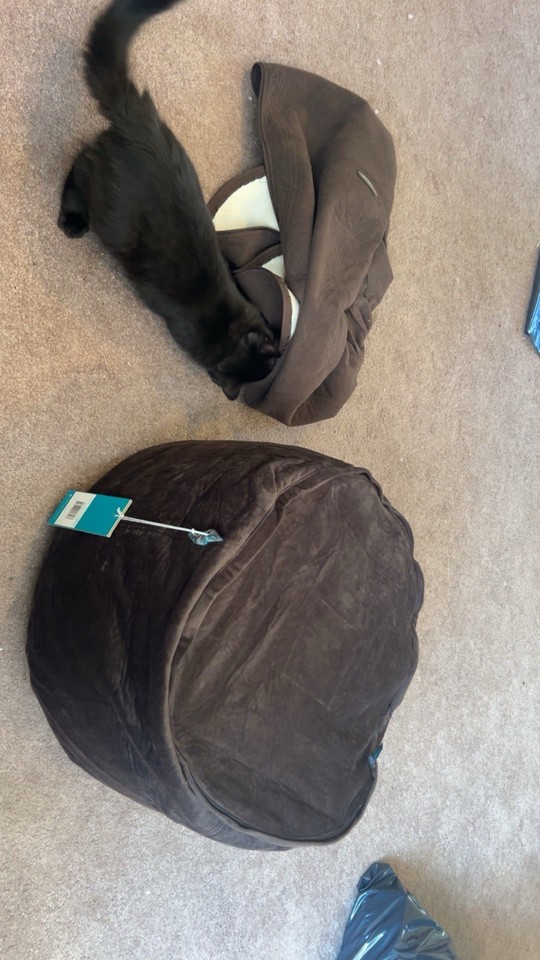 Lovesac Squattoman Ottoman W/ Chocolate Padded Velvet Brown Cover | eBay UK