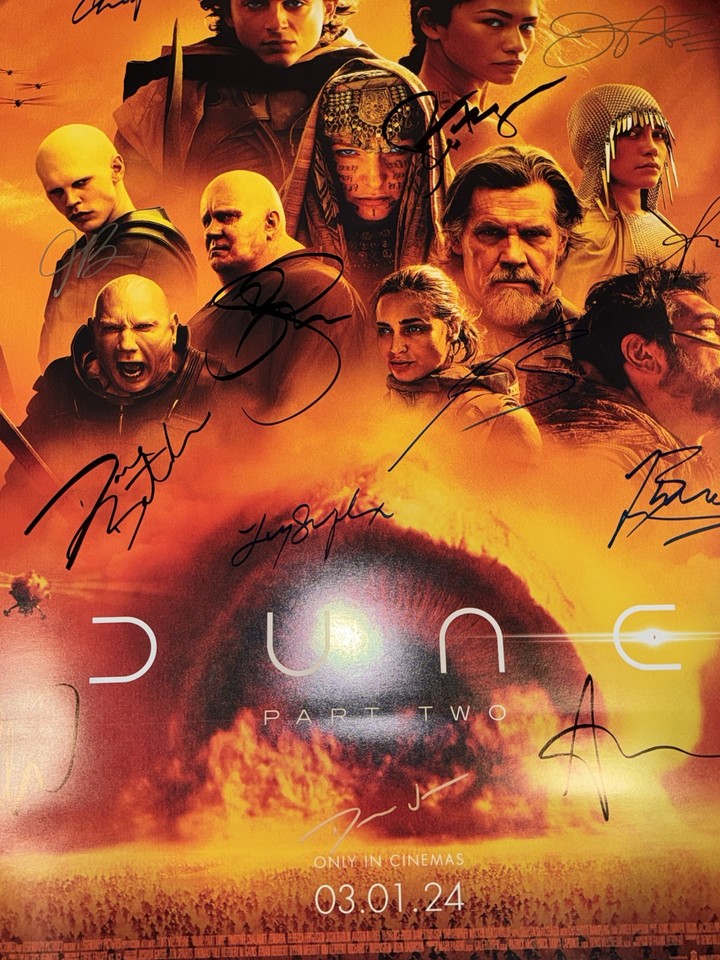 Dune Part Two Movie Poster Signed 27x40 Autographed COA Timothee ...