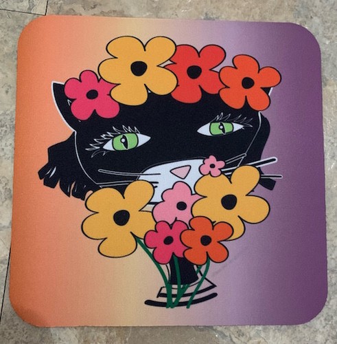 Mouse Pad Poppy Cat Original Artwork 7"x7" | eBay