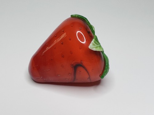 Art Glass Hand Blown Red Strawberry Paperweight Signed and Numbered | eBay