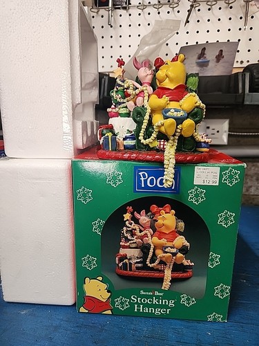 Winnie Pooh Piglet Christmas Stocking Hanger Holder Disney Santa's Best ...