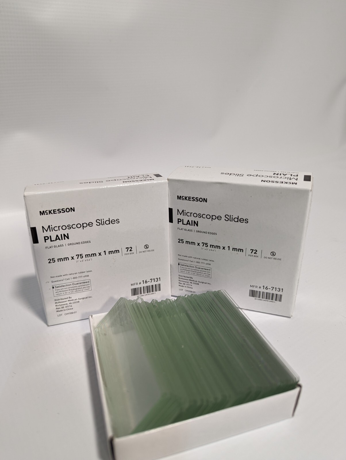 Lot of 2 Incomplete boxes of McKesson microscope slides, 25 mm x 75 mm ...