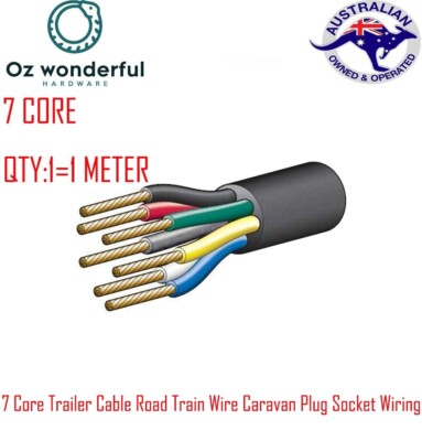 7 Core Trailer Cable Road Train Wire Caravan Plug Socket Wiring | eBay