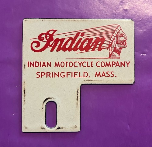 LICENSE PLATES porcelain topper Indian motorcycle Springfield ...