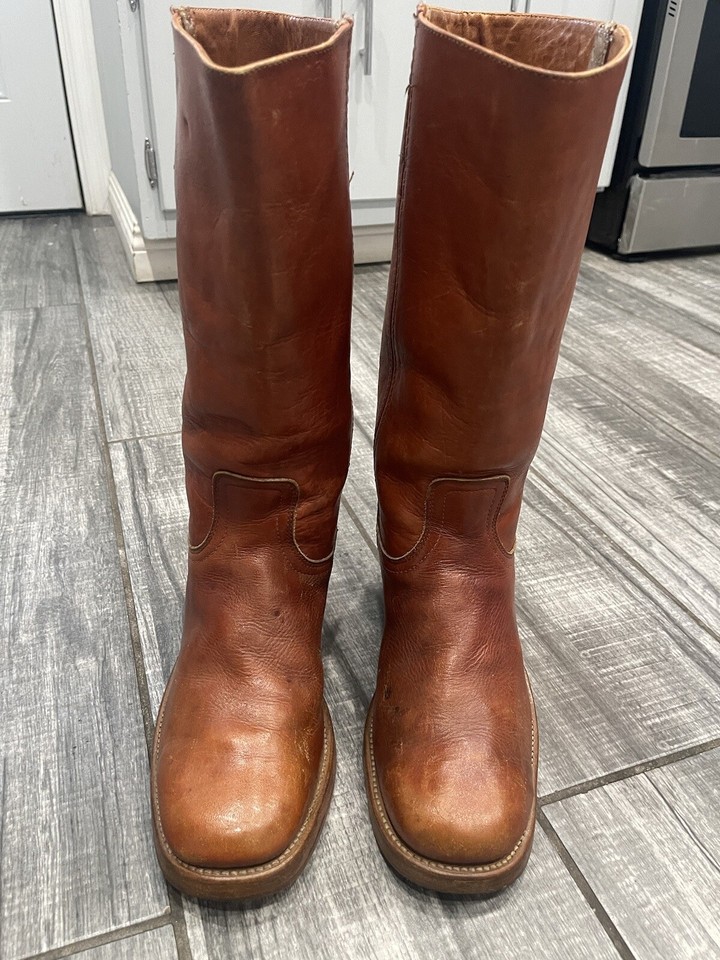 FRYE True Vintage Black Label Original Campus Size 10.5 D Western Boots ...