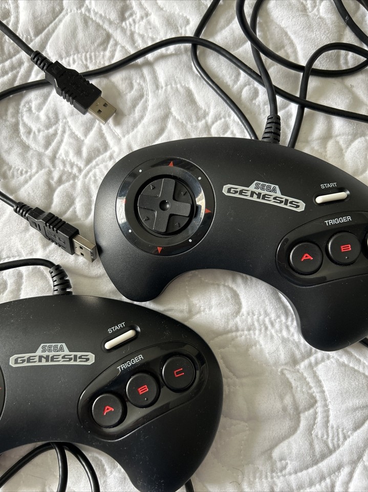 Two Sega Genesis Controller 3 Button Original Model 1650 Sega Genesis ...