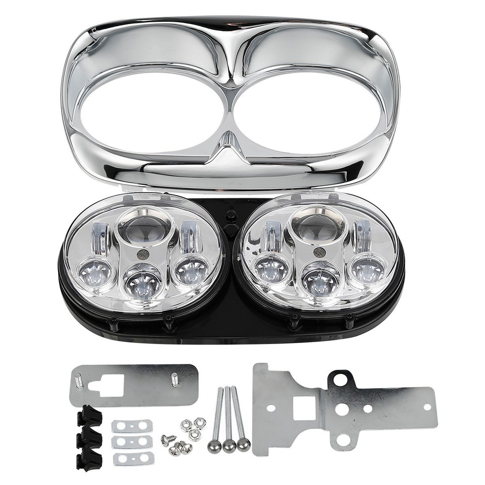 Inner Outer Fairing Dual Headlight Fit For Harley Road Glide FLTR 1998 ...