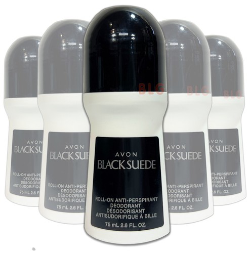 AVON BLACK SUEDE 24 Hour Original Roll-On Anti-Perspirant Deodorant 2 ...