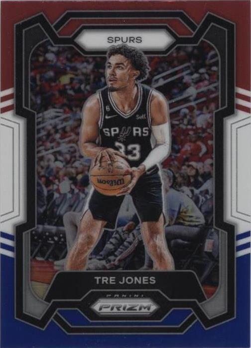 2023-24 Panini Prizm - Tre Jones #232 Red White & Blue Prizm for sale ...