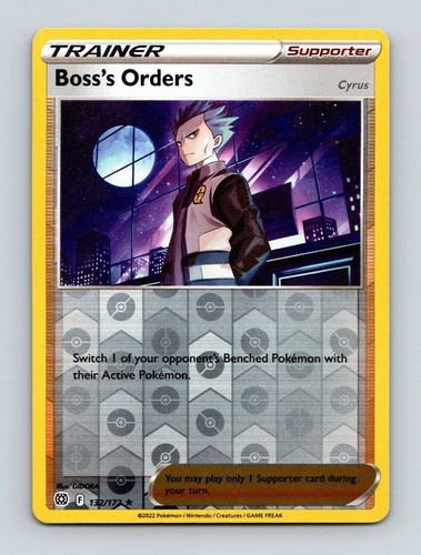 Boss's Orders 132/172 Holo Rare Brilliant Stars Pokemon Trading Card ...