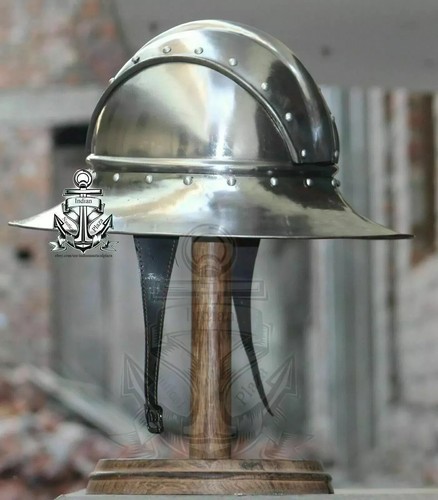 Kettle Hat Armor Helmet Medieval Knight Crusader Steel Armor LARP SCA ...