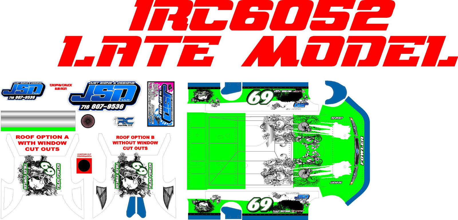 1RC LATE MODEL 1RC6052 WRAP TROPHY TRUCK BJB MONS 1X18 SCALE | eBay