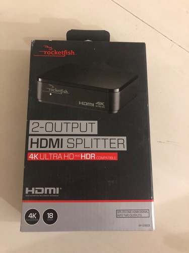Rocketfish RF-G1603 2-Output HDMI Splitter with 4K and HDR Pass-Through ...