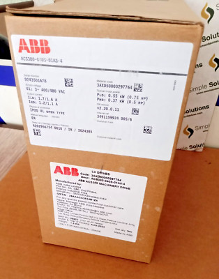1PC- ABB ACS380-040S-01A8-4 LV AC machinery drive module 0.75Hp, 1.6A ...