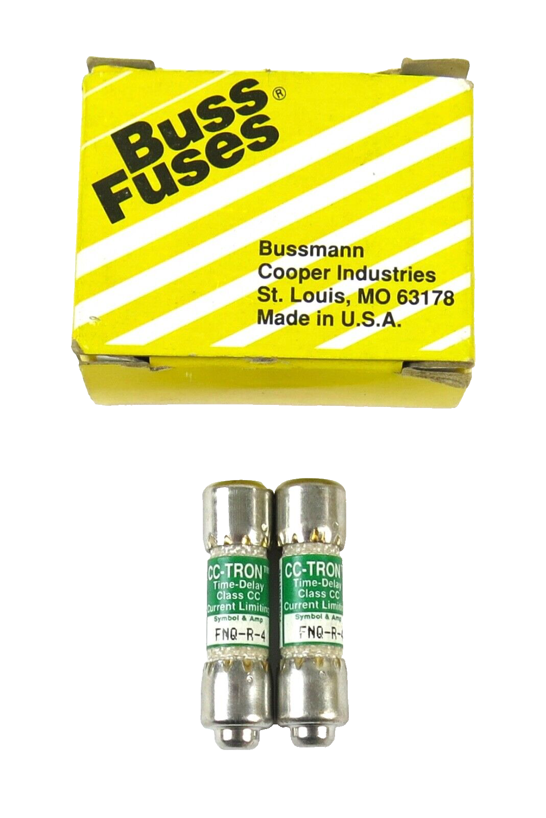 Lot of 2 Bussmann FNQ-R-4 Fuse CC-Tron Time Delay 4A 600V | eBay