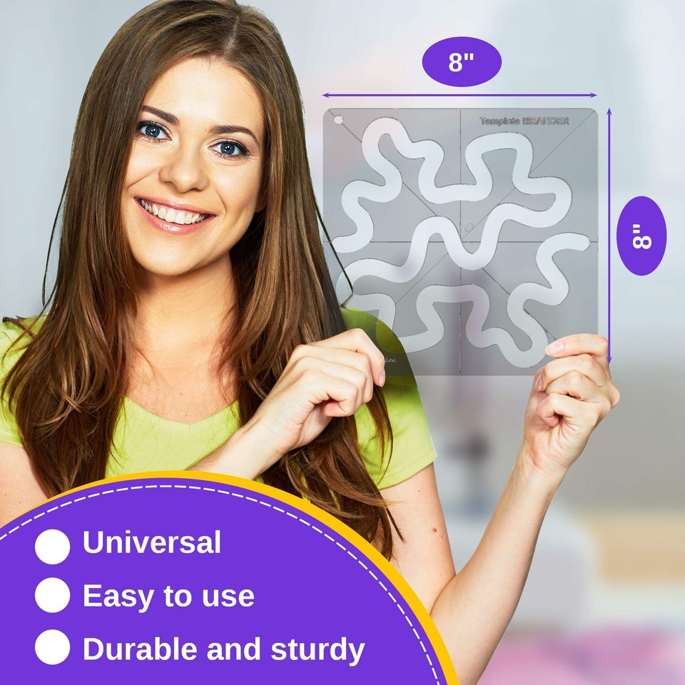 Meander Quilting Templates – Free-Motion Quilt Design – Acrylic ...