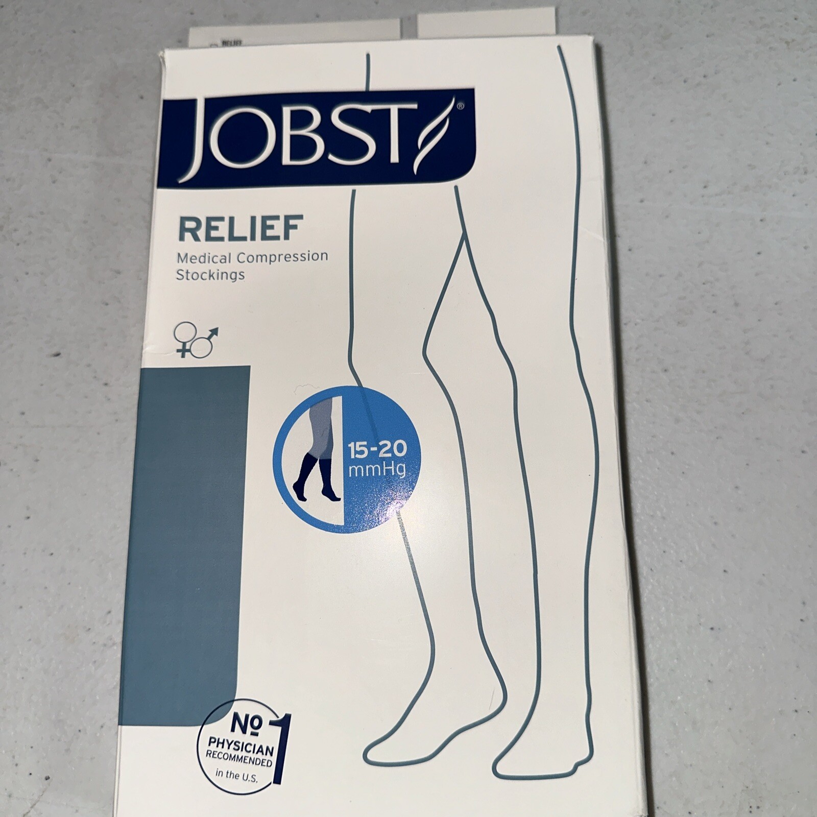 Jobst Relief Compression Stockings, Large Beige Knee High, 15-20 mmHg ...