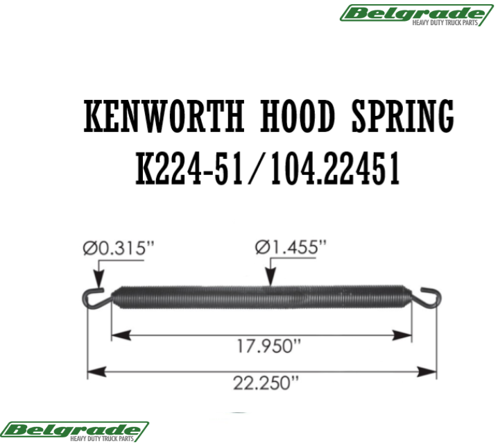 Kenworth Hood Spring K224-51/104.22451 | eBay