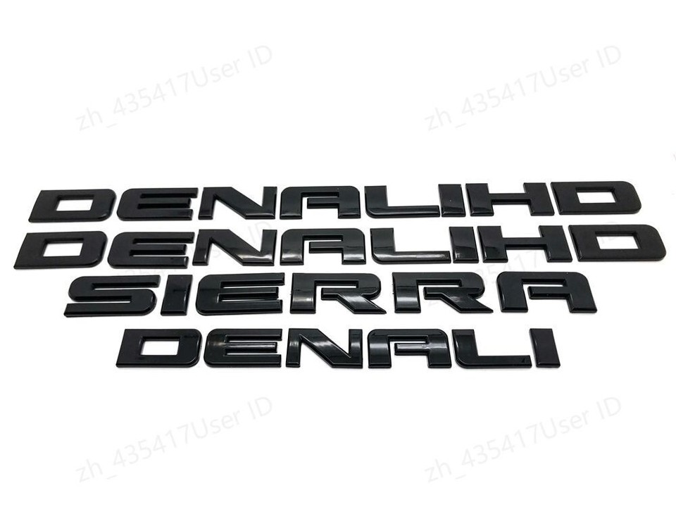 NEW 11-19 Gloss Black GMC Sierra Denali Duramax 2500 HD 3500HD Badge ...