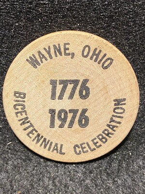 Wayne, OH 1976 Bicentennial Token Indian Head Wooden Nickel | eBay