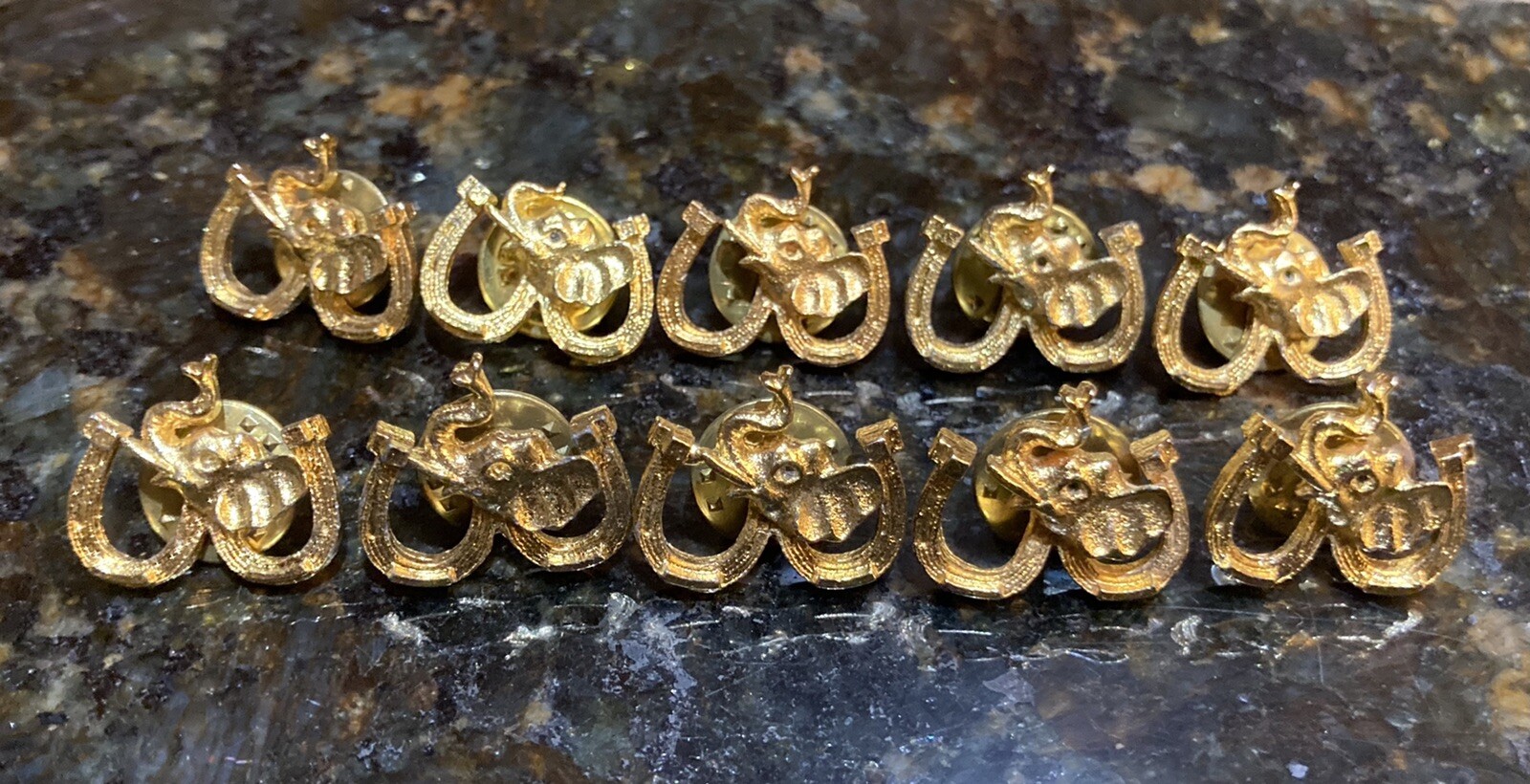 Vintage GULF 1968 Republican GOP Elephant Horseshoes Lapel Pin Pinback ...