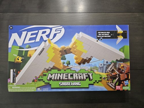Nerf Minecraft Sabrewing Motorized Bow, Blasts Darts, 8 Nerf Elite ...