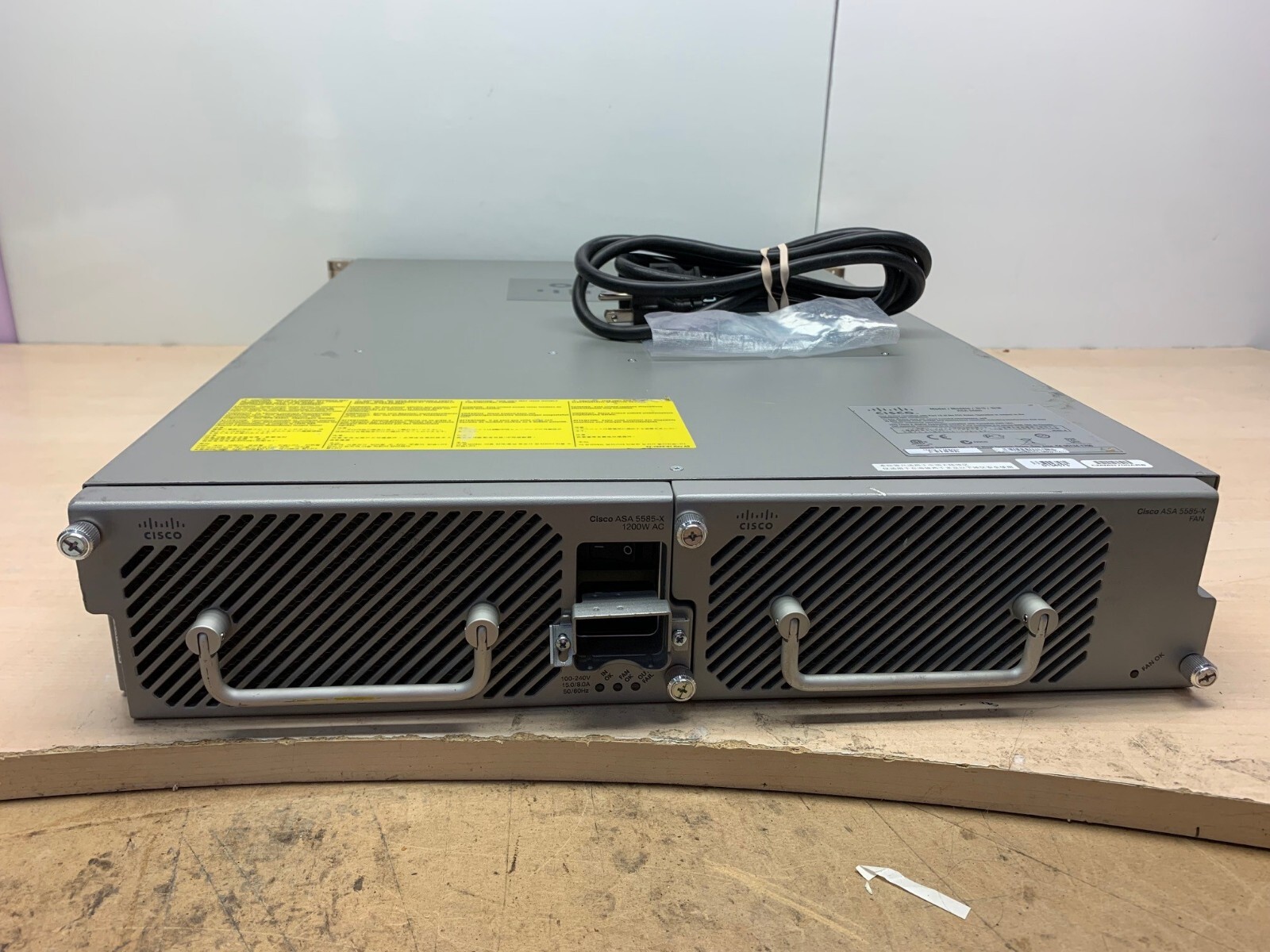 Cisco ASA 5585-X Firewall Chassis w/ SSP-10 Service Modules Dual Power ...