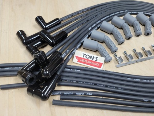 Ceramic 42" 8.5mm MSD Spark Plug Wires LS Coil Relocation kit LSX LS1 ...