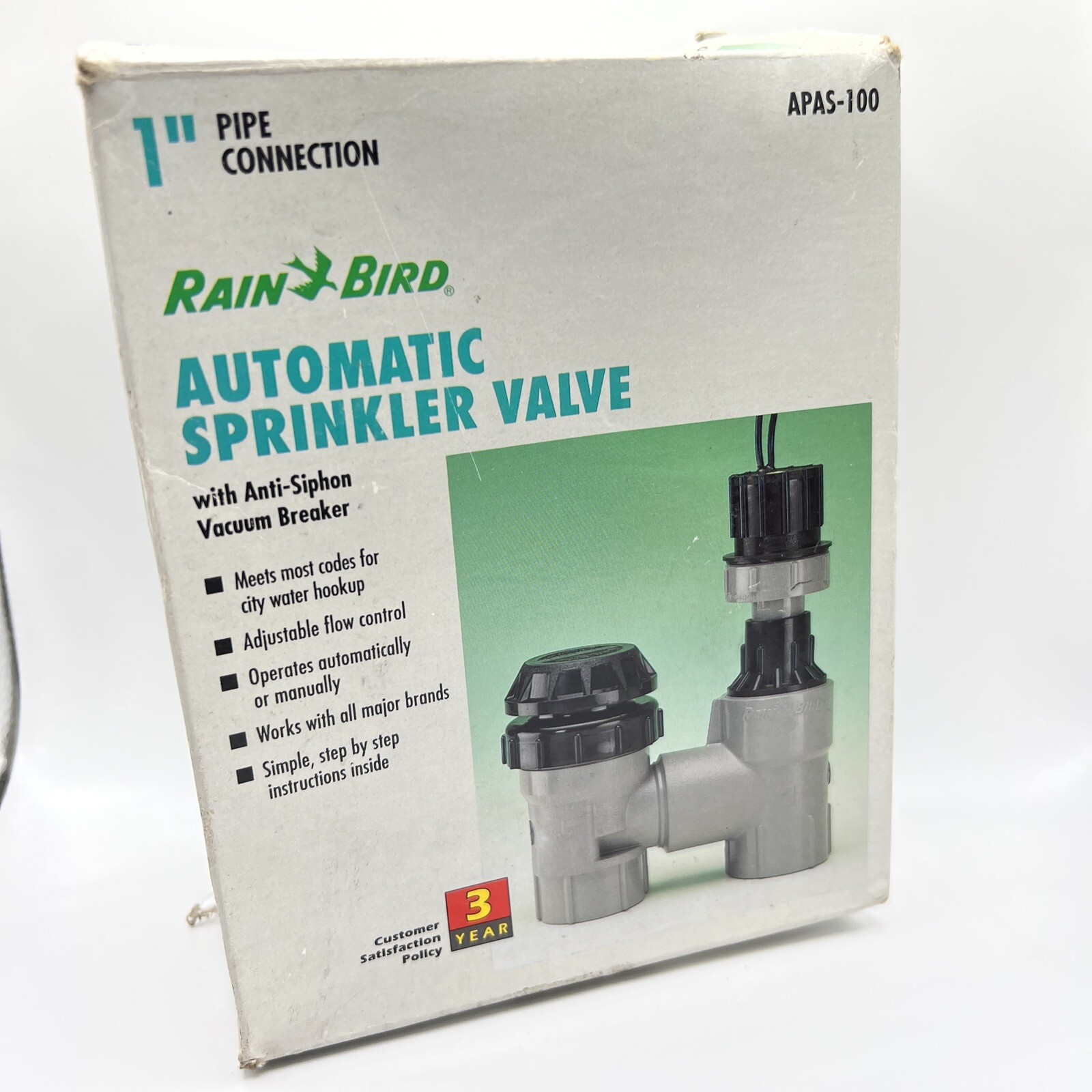 NEW Rain Bird Anti-Siphon Valve with Flow Control 1 in. FPT APAS-100 ...