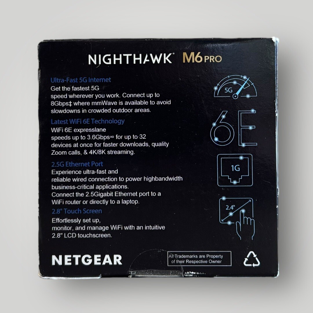 NETGEAR Nighthawk M6 Pro MR6500 AT&T 5G Wi-Fi Router - Black for sale ...