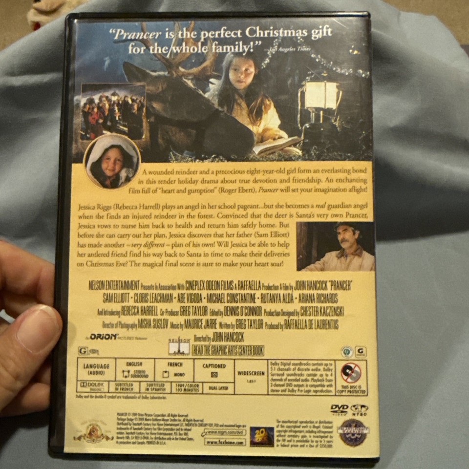 Prancer (DVD, 1989) Sam Elliott Rebecca Harrell Christmas 🎄 27616865885 ...