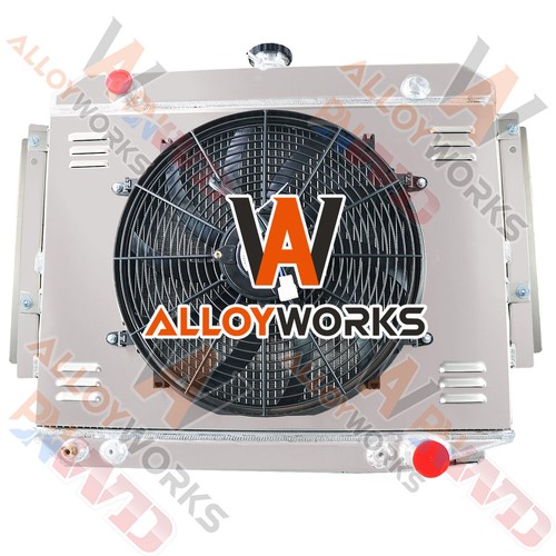 4 Row Radiator Shroud Fan For Dodge D100,D200 W100,W200 1970-1979 5.2L ...