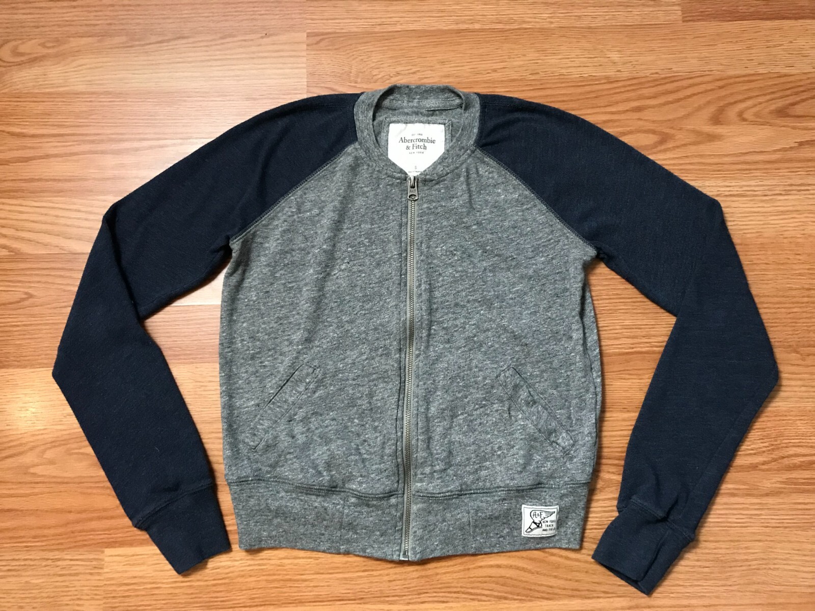 Abercrombie Fitch Track Field Jacket Womens S Gray Bl… - Gem