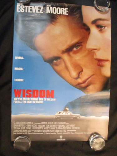 WISDOM MOVIE POSTER Video Store Only Rolled 17x24" DEMI MOORE EMILIO ...