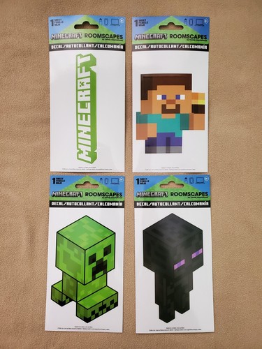 Set of 4 Decals Minecraft, Steve, Creeper, Enderman | eBay