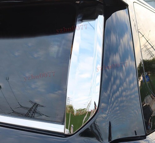 Steel Chrome Rear Window Pillar Molding Cover Trim For Toyota 2014-2022 ...