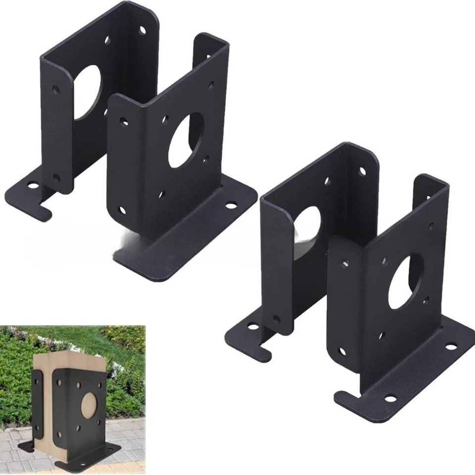 Adjustable Post Brackets for 4x4 and 4x6 Wood Fence Support Strong ...