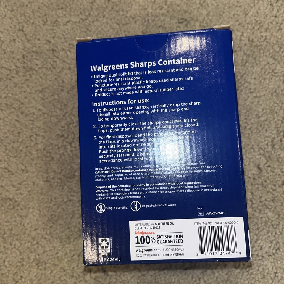 8 Walgreens Sharps Containers: Safe Needle Disposal | eBay