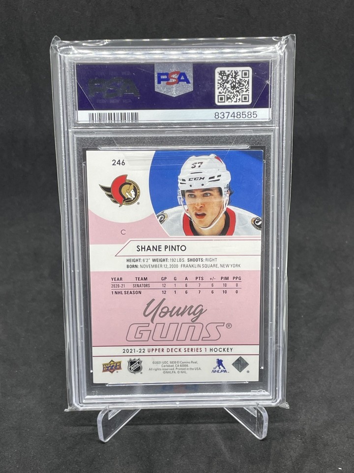 2021-22 Upper Deck Series 1 Shane Pinto Rookie Young Guns Exclusive ...