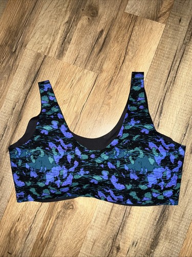 KNIX Pullover Blu-Purple- Grn Abstract Wireless Soft Comfy Bra Size ...