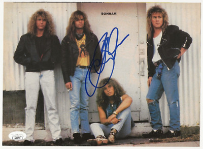 Jason Bonham REAL hand SIGNED Mag Pinup Photo #3 JSA COA Led Zeppelin ...