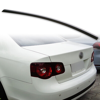 Fyralip Rear Trunk Lip Spoiler Wing Unpainted Black For 06-10 VW JETTA ...