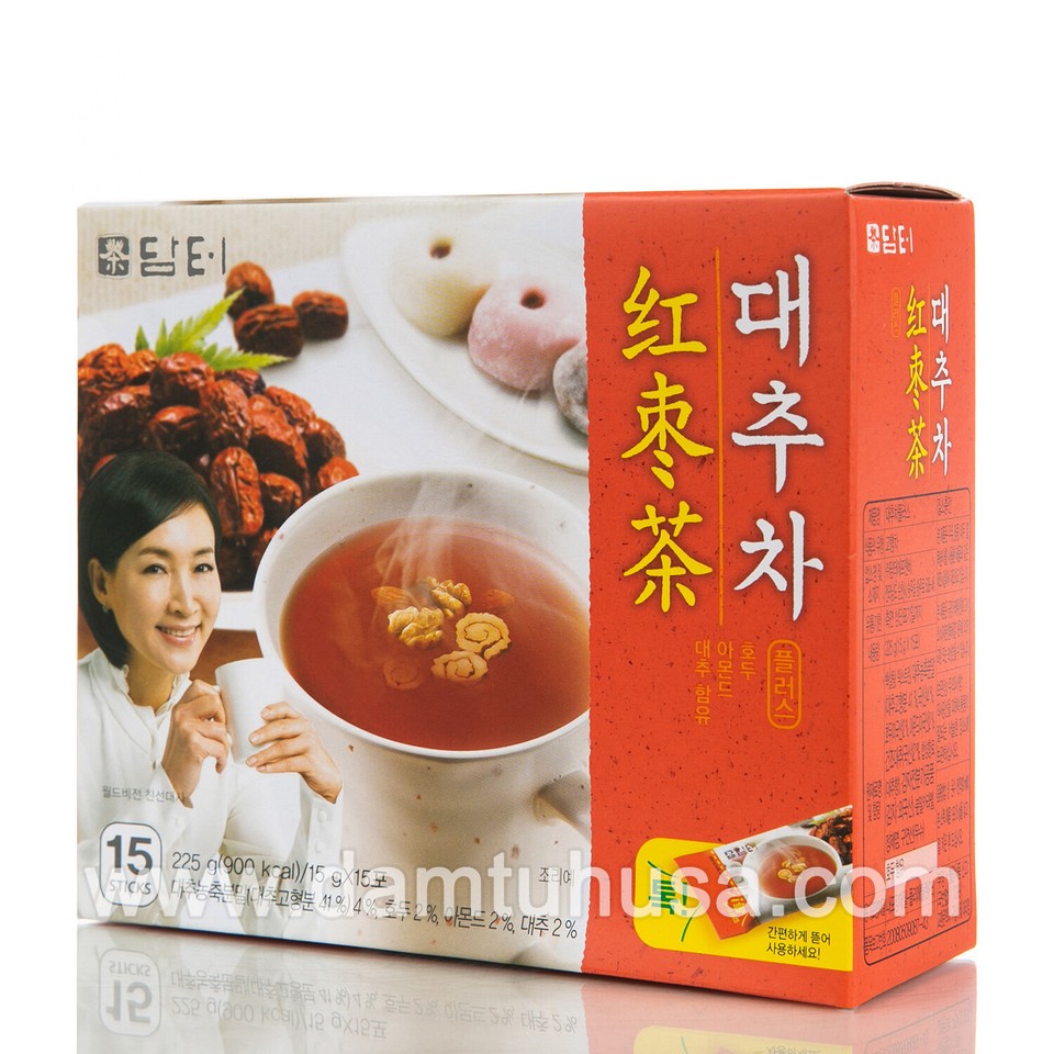 DAMTUH Traditional Jujube Tea Powder 15 Sticks, Herbal Tea, Korean Tea ...
