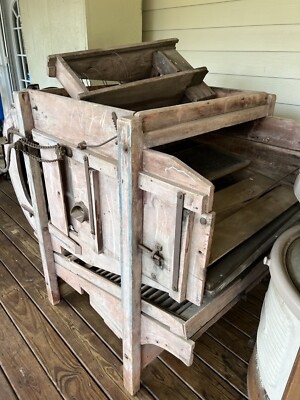 Antique Wooden Grain Wheat Fanning Mill Thresher Grain Seperater | eBay
